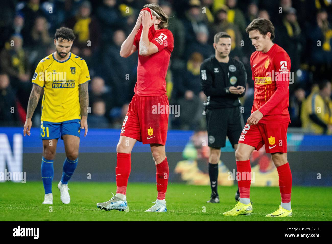 Broendby, Denmark. 10th Nov, 2024. FC Nordsjaelland's Lucas Hey after ...