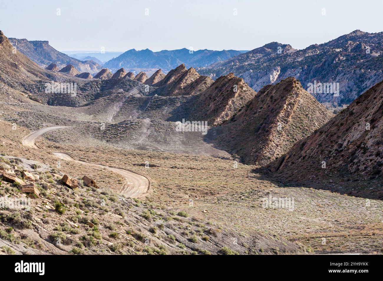 Cottonwood Canyon Road snaking below the Cockscomb. Grand Staircase ...