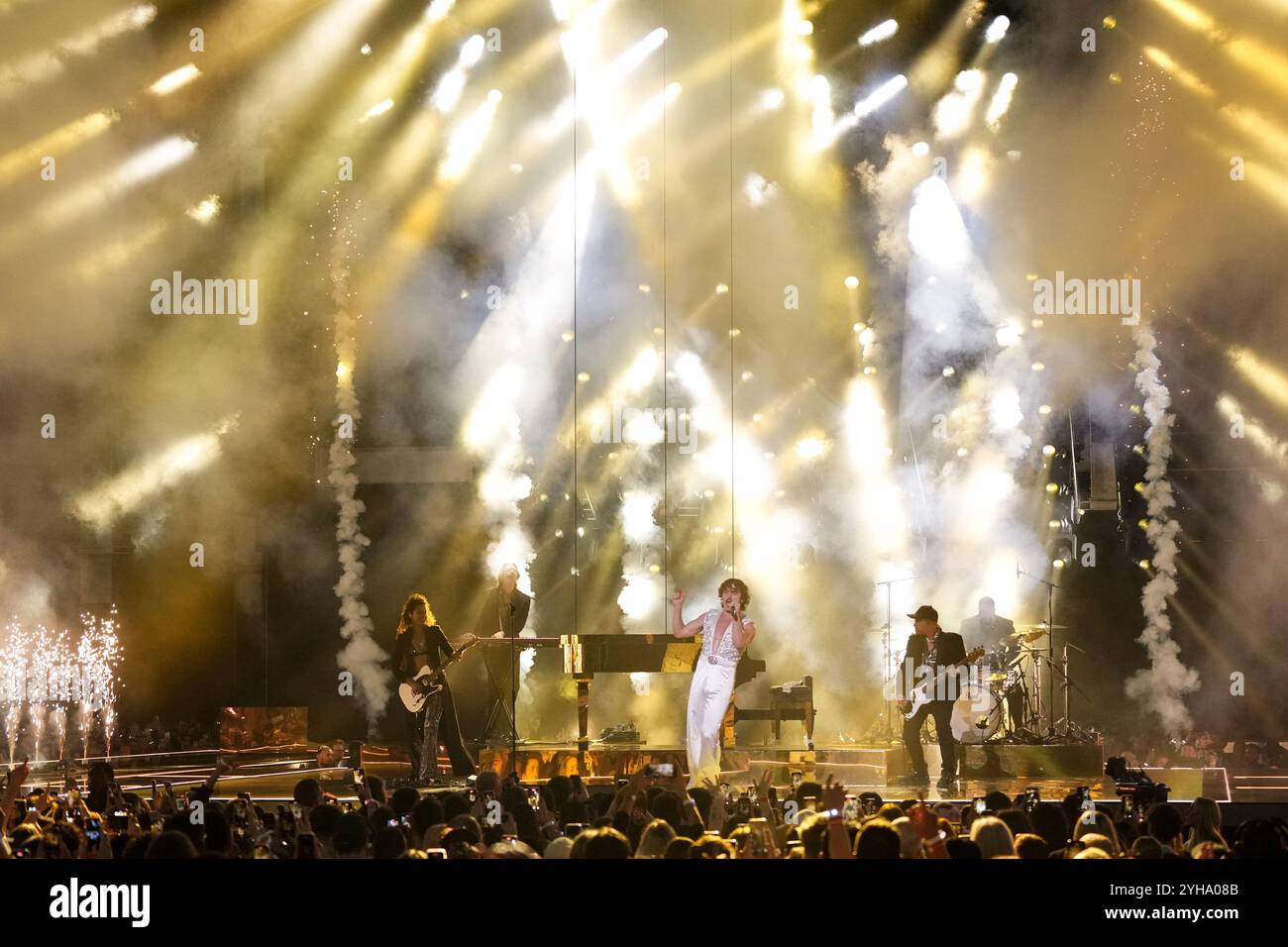Benson Boone performs during the MTV European Music Awards in ...