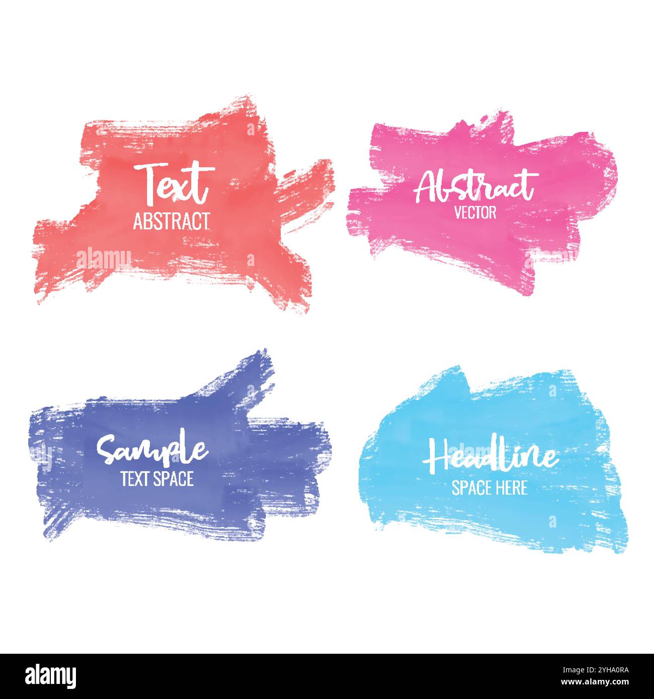 set of colorful paint brush stroke Stock Vector Image & Art - Alamy