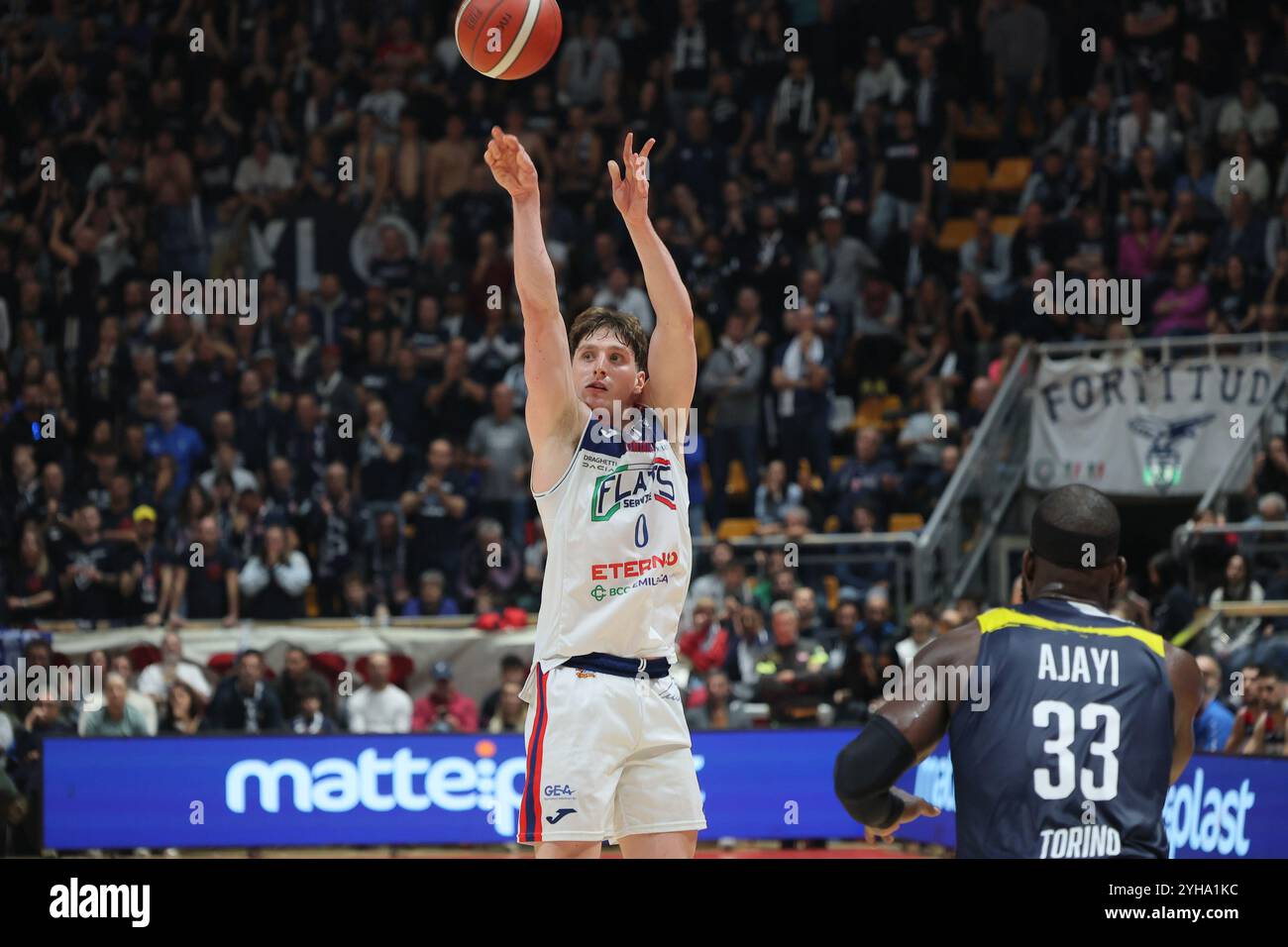 Nicola Giordano (Fortitudo) during the italian basketball LBN A2 series ...