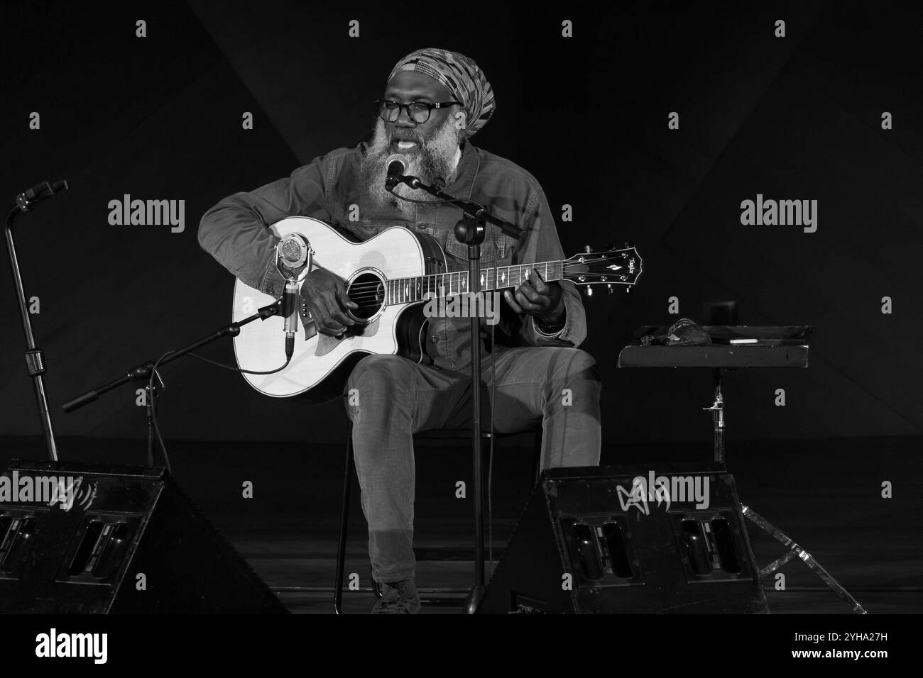 American corey harris performs during the jazzmadrid concert at hi-res ...