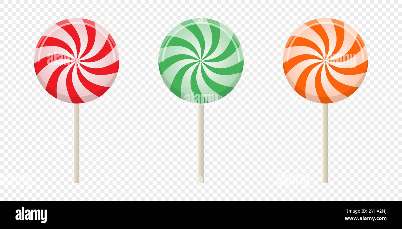 Rainbow swirl lollipop vector icon hi-res stock photography and images ...