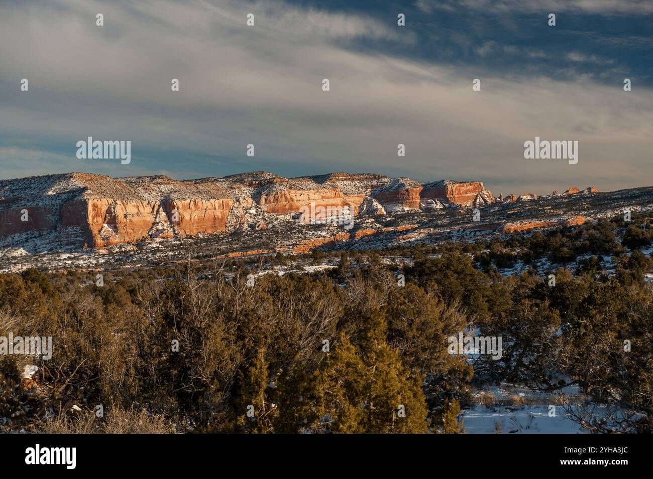 A series of Entrada sandstone cliffs visible from the Top Of The World ...