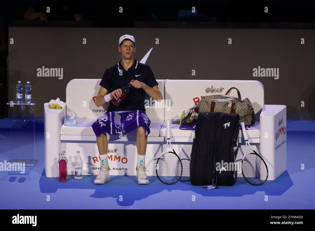 Jannik Sinner (Italy) during the match againts Alexander De Minaur during 2024 ATP Nitto Finals ...