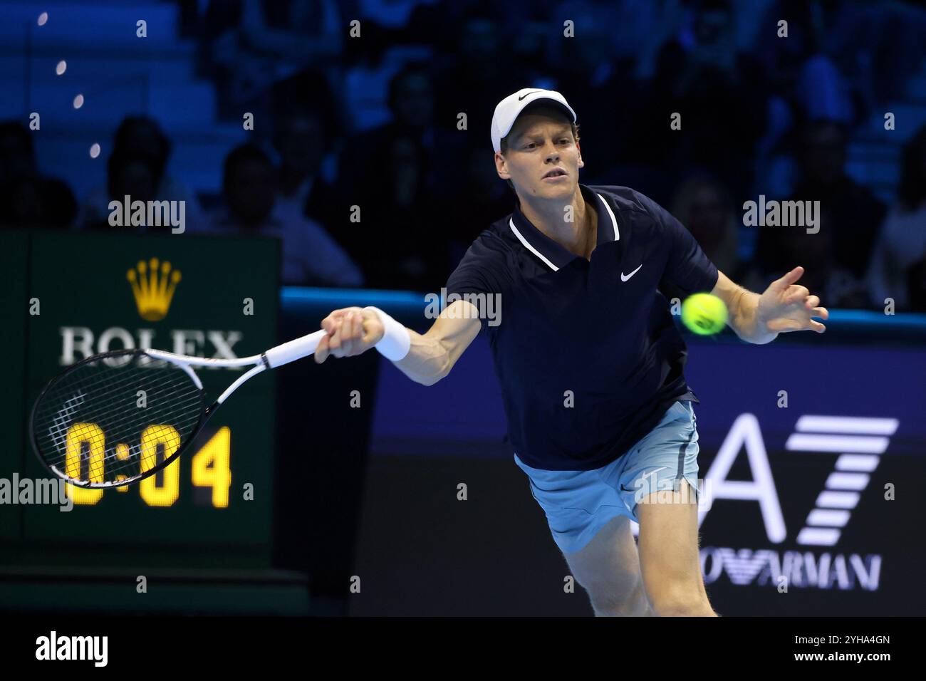 Jannik Sinner (Italy) during the match againts Alexander De Minaur during 2024 ATP Nitto Finals ...