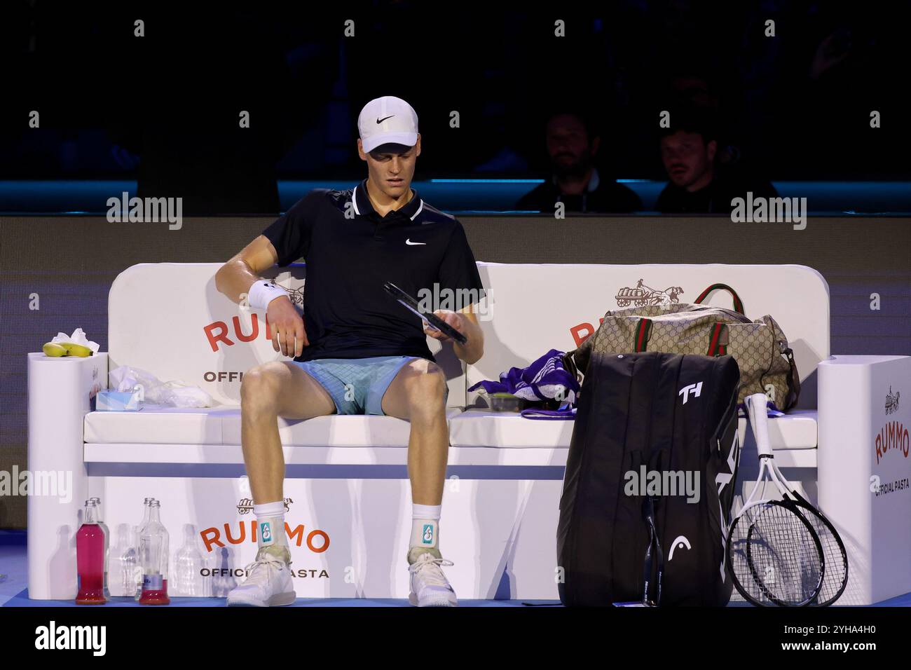 Jannik Sinner (Italy) during the match againts Alexander De Minaur during 2024 ATP Nitto Finals ...