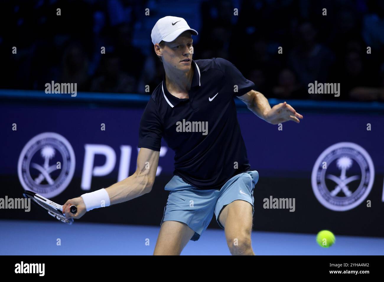 Jannik Sinner (Italy) during the match againts Alexander De Minaur during 2024 ATP Nitto Finals ...