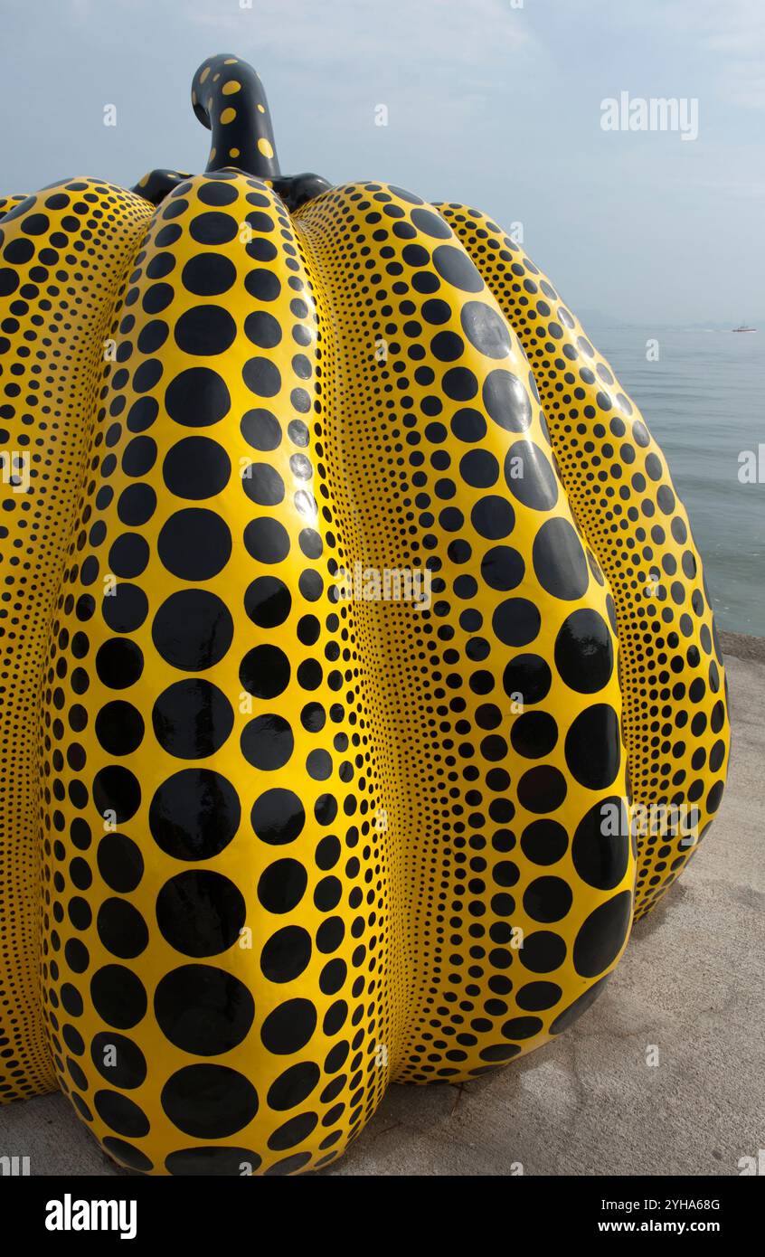 Japanese artist Kusama Yayoi created colorful gourd art pieces on ...