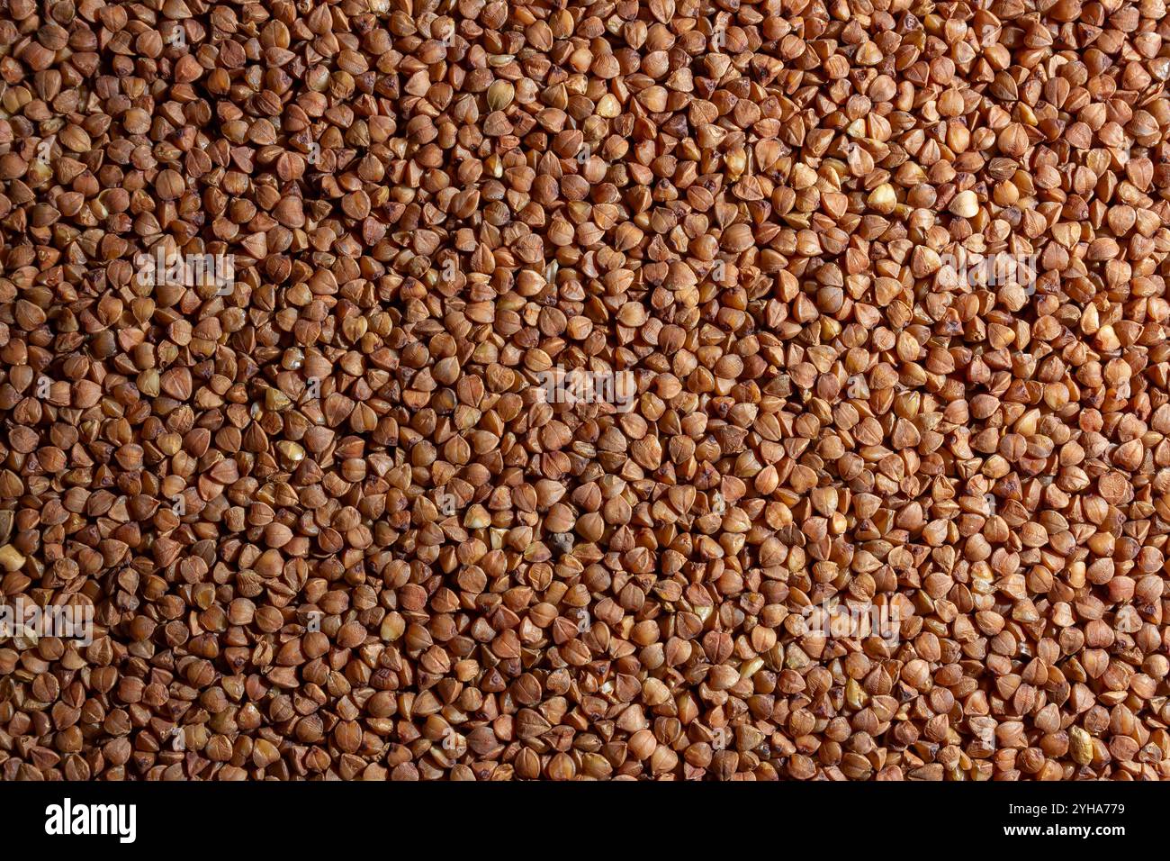 Dry Uncooked Brown Buckwheat Groats Background - Top View, Flat Lay ...