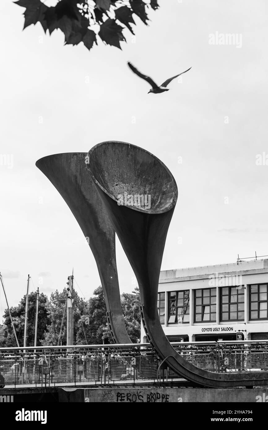 Horn shaped Black and White Stock Photos & Images - Alamy