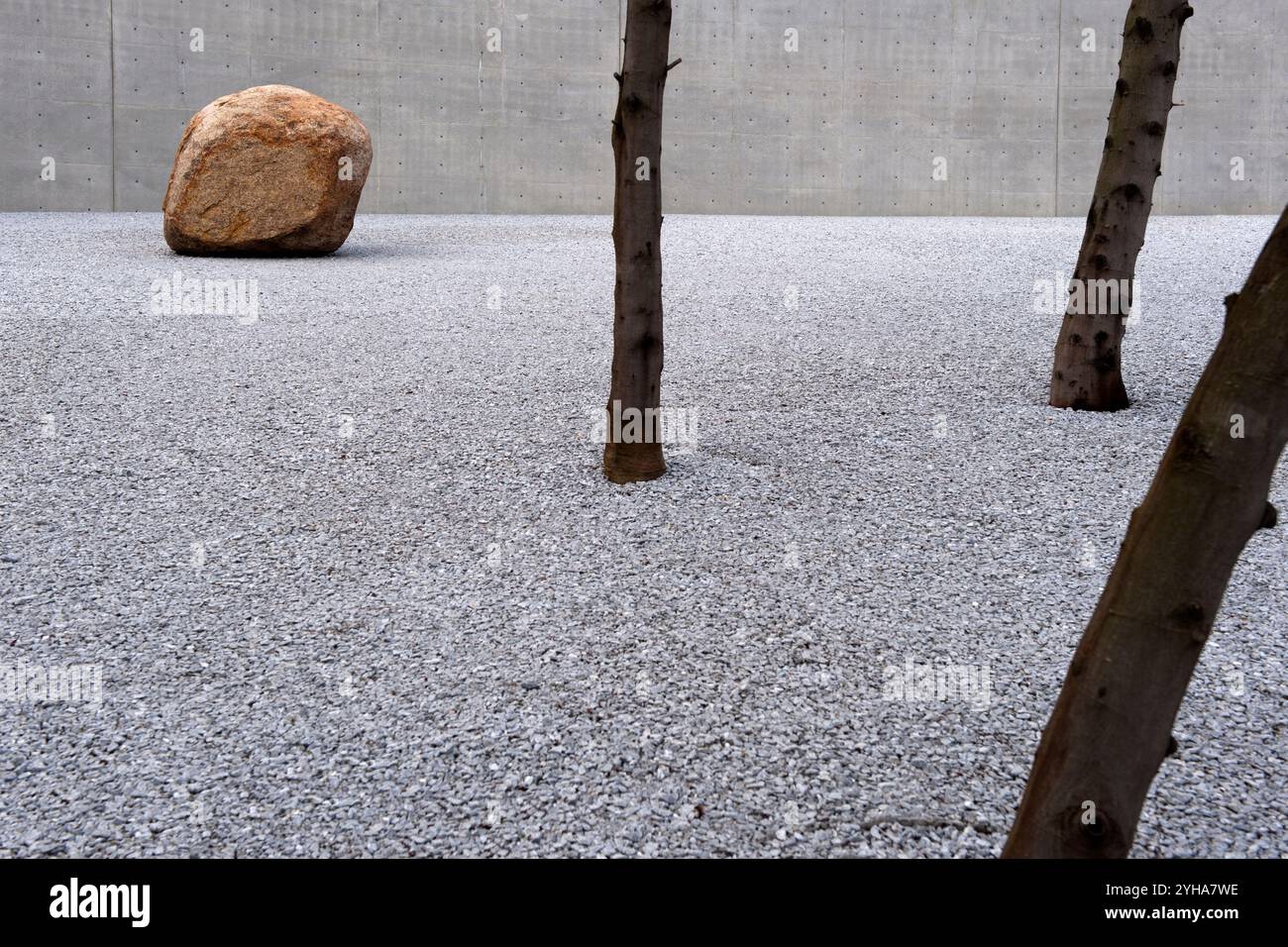 Austere, plain, simple concrete structure style of architect Ando Tadao ...