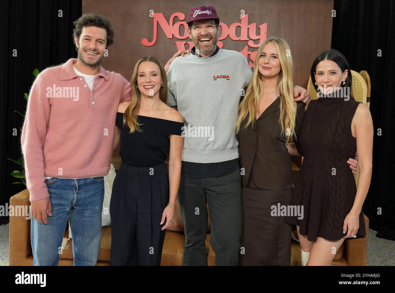 Adam Brody, from left, Kristen Bell, Timothy Simons, Justine Lupe and ...
