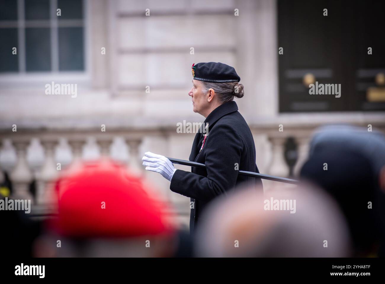 The military servicewomen seen during the Remembrance Day Cenotaph ...