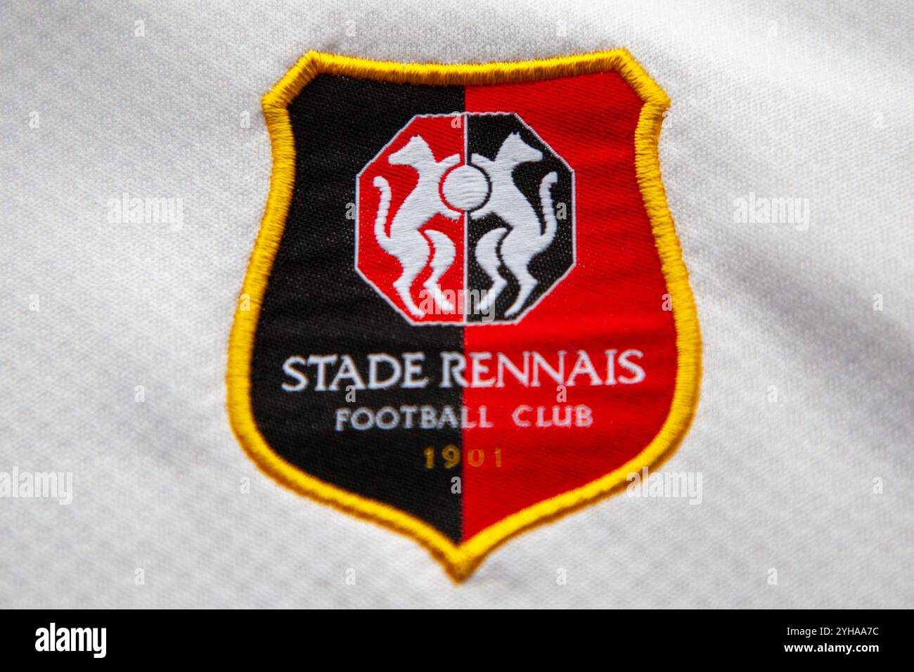 Stade Rennais (Rennes) Football Club, Emblem, Crest, Badge Stock Photo ...