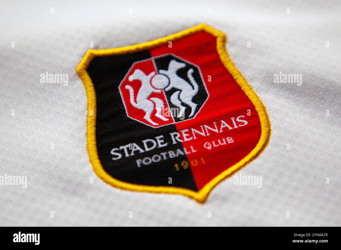 Stade Rennais (Rennes) Football Club, Emblem, Crest, Badge Stock Photo ...