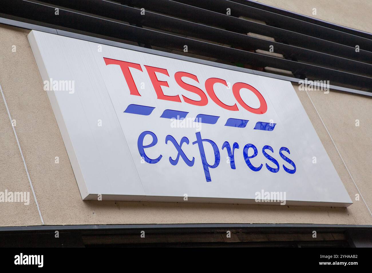 Tesco express Sign at a shop in Stroud Stock Photo - Alamy