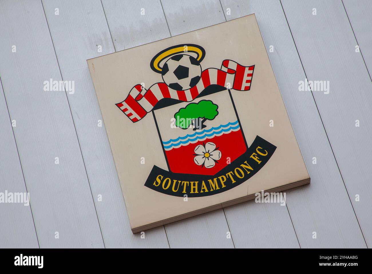 Southampton FC Emblem displayed at St Mary's Stadium Stock Photo - Alamy