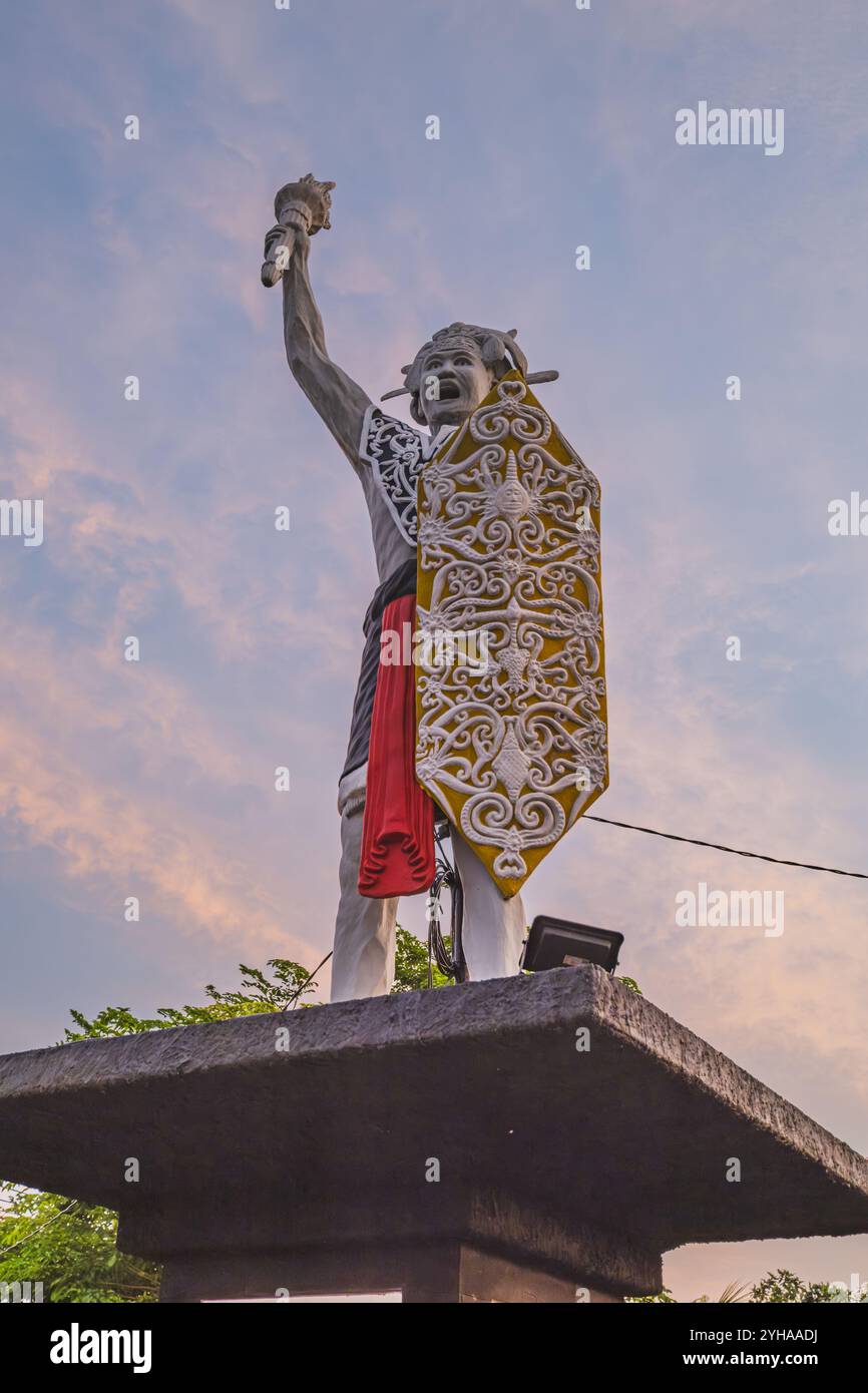 Balikpapan, Indonesia - September 19th, 2024. A majestic statue of a ...
