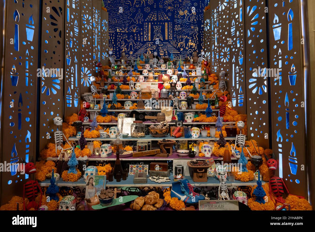 A community altar in celebration of Dia de los Muertos at the Fundación ...