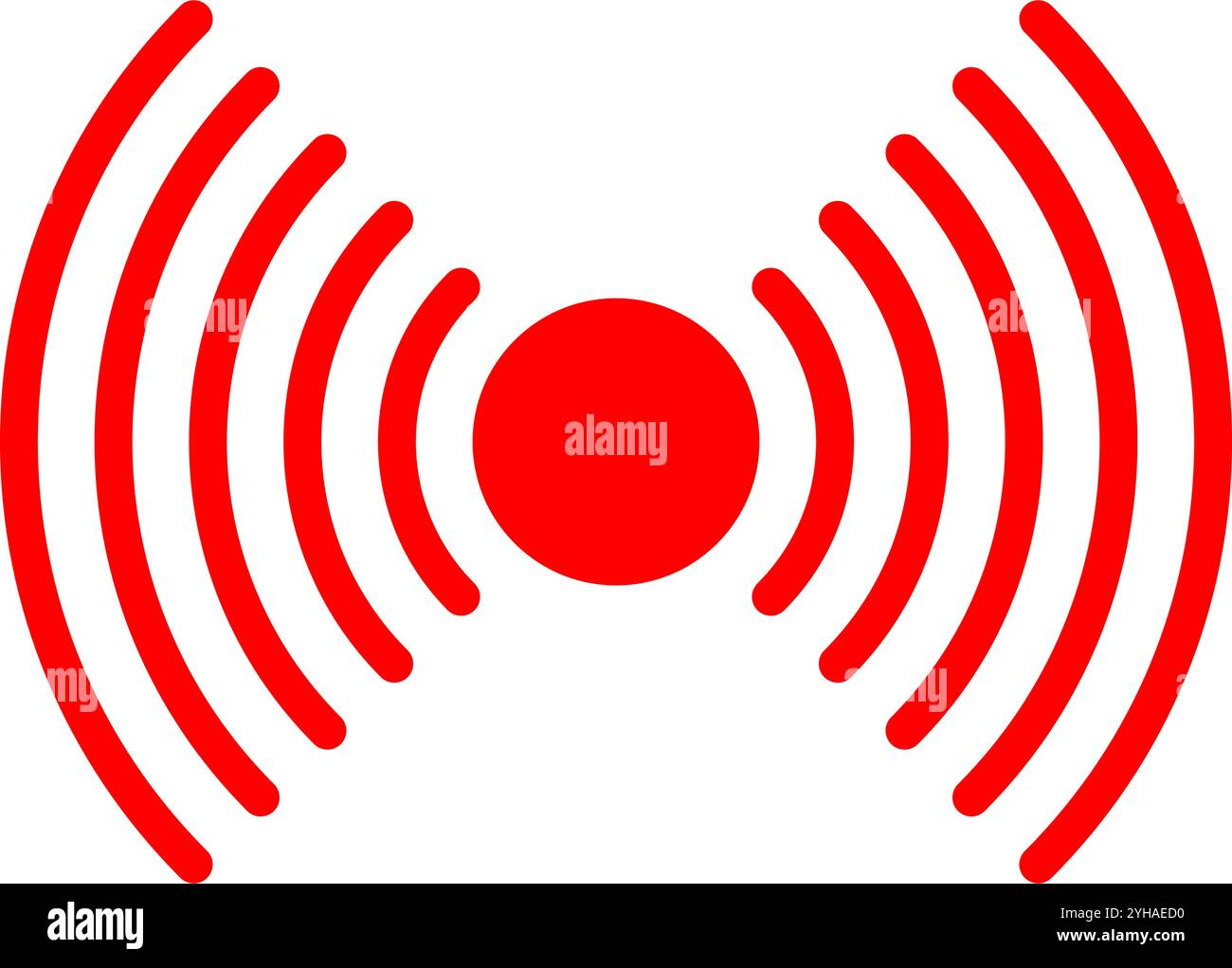 Target sign. Pain localization, sore or inflammation symbol. Shockwave ...