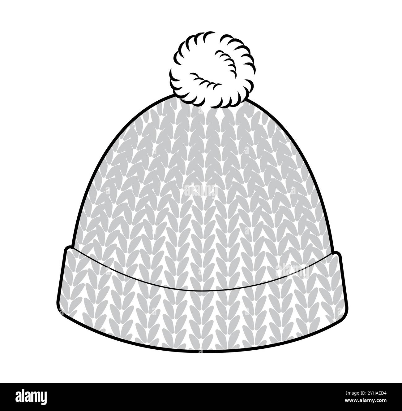 Bobble hat flat sketch hi-res stock photography and images - Alamy