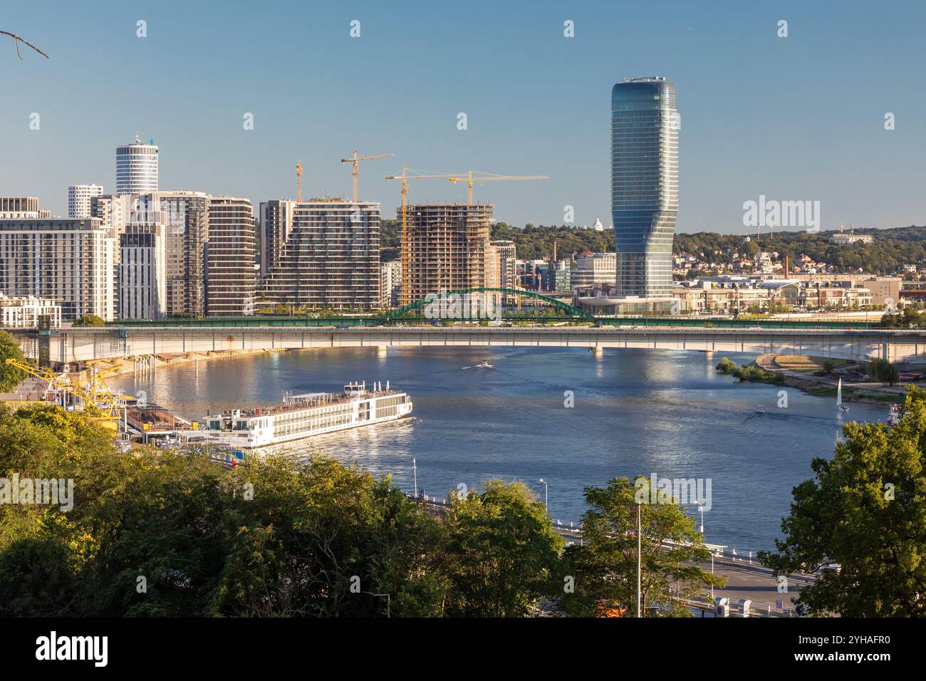 Modern building in Belgrade Waterfront district change old panorama of ...