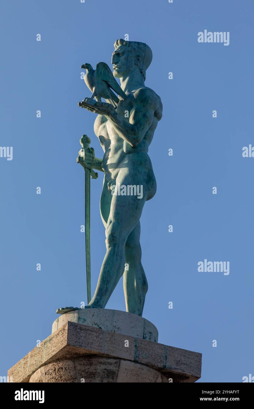 Monument of Victor, unofficial symbol of Belgrade, Serbia Stock Photo ...