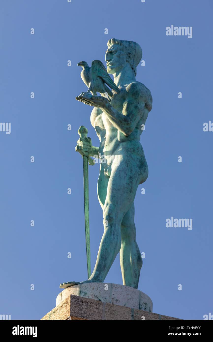 Monument of Victor, unofficial symbol of Belgrade, Serbia Stock Photo ...