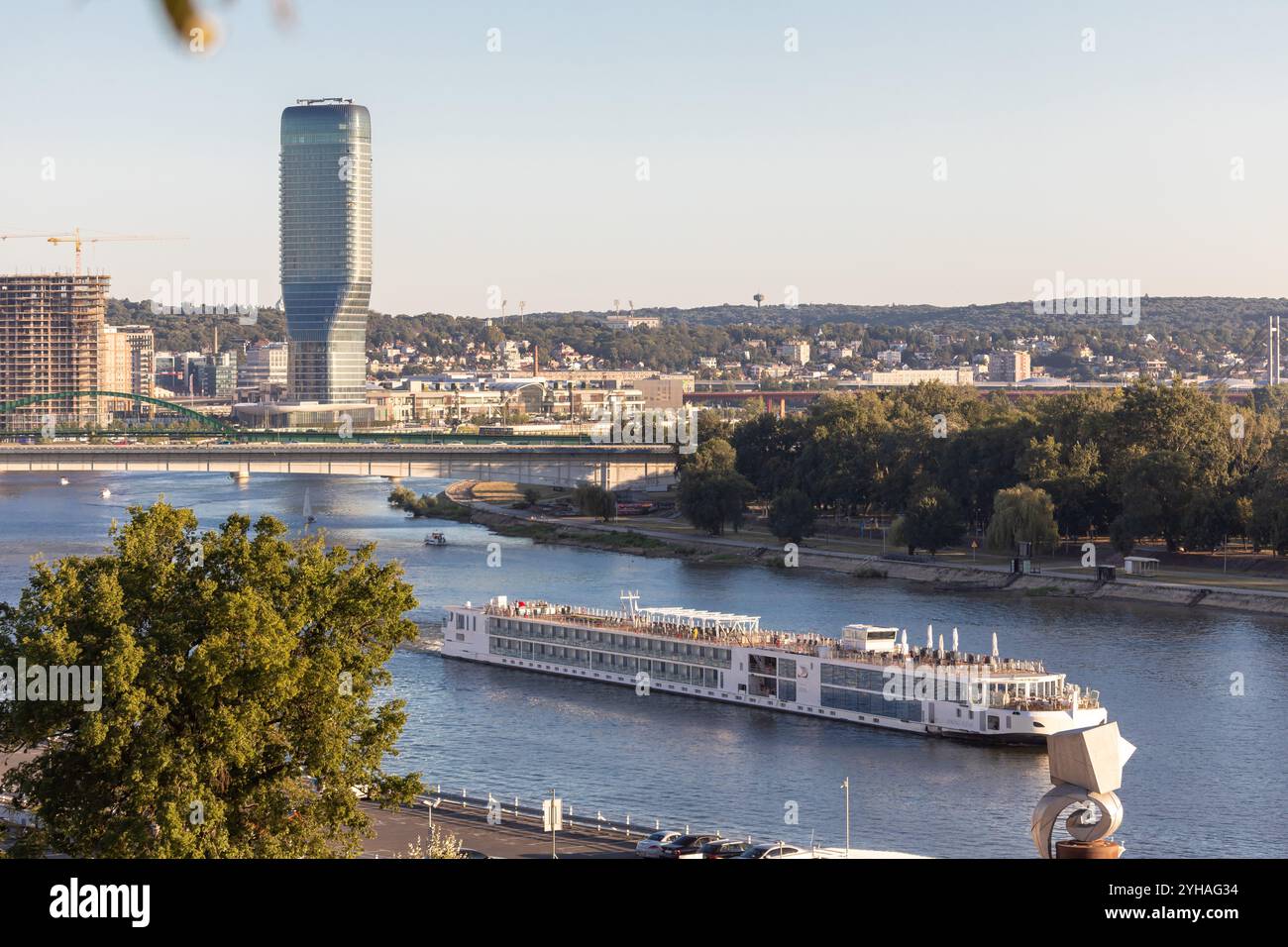 Modern building in Belgrade Waterfront district change old panorama of ...