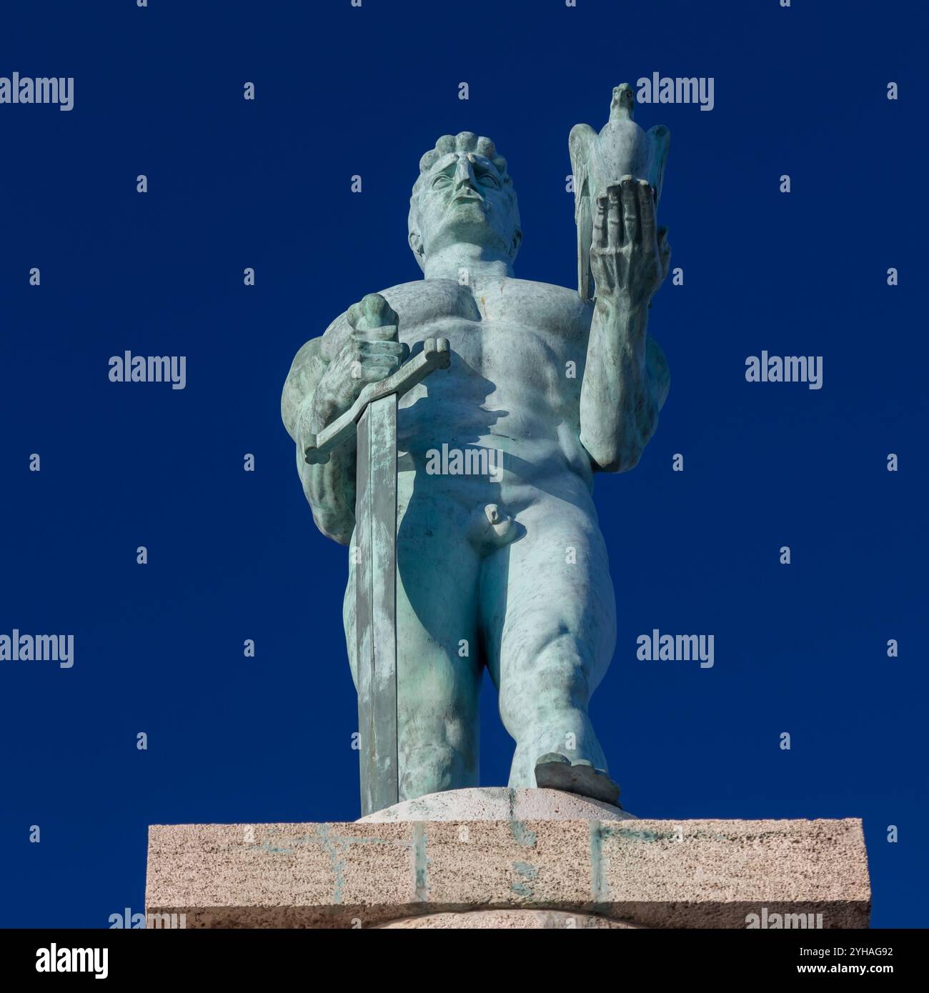 Famous Belgrade landmark and unofficial symbol ofthe city: Victor ...