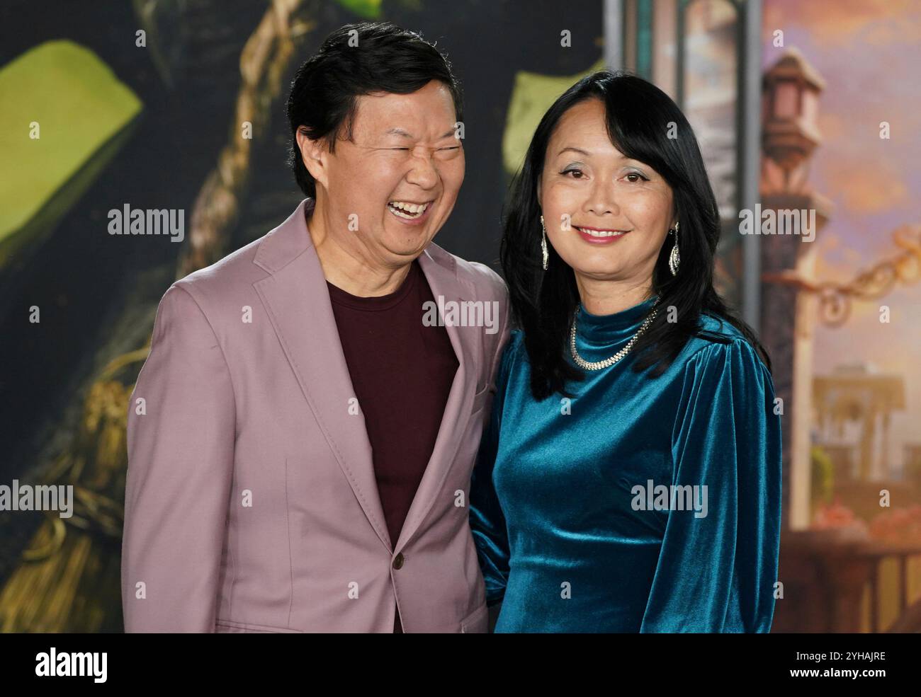 Ken Jeong, left, and Tran Ho arrive at the premiere of "Wicked" on ...