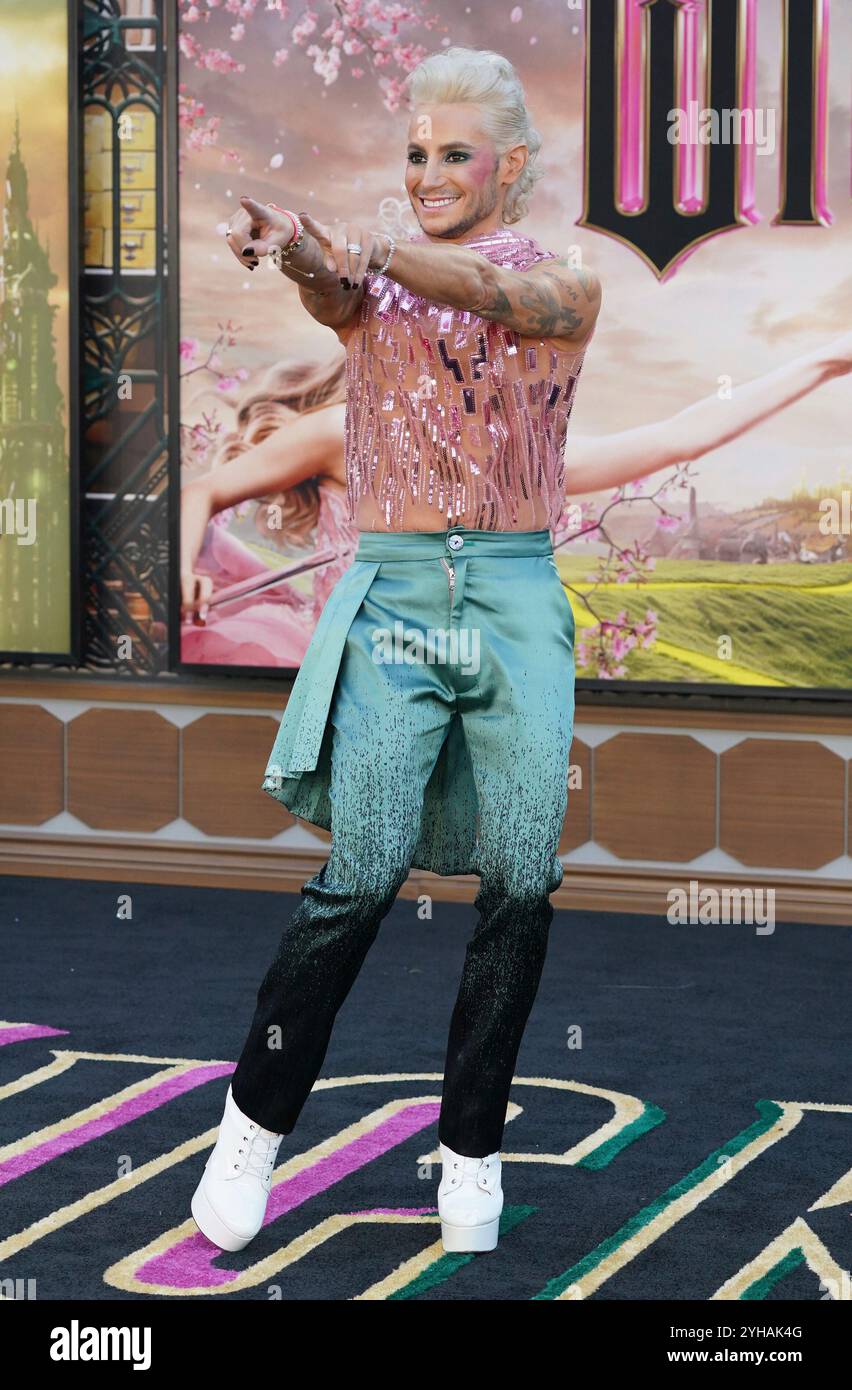 Frankie Grande arrives at the premiere of "Wicked" on Saturday, Nov. 9, 2024, at Dorothy ...