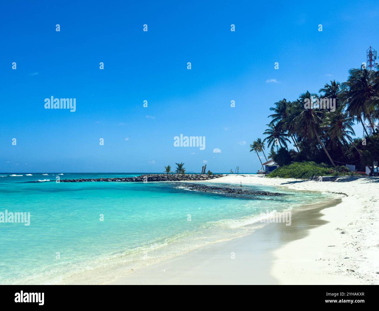 View of Fulidhoo island in the Maldives Stock Photo - Alamy