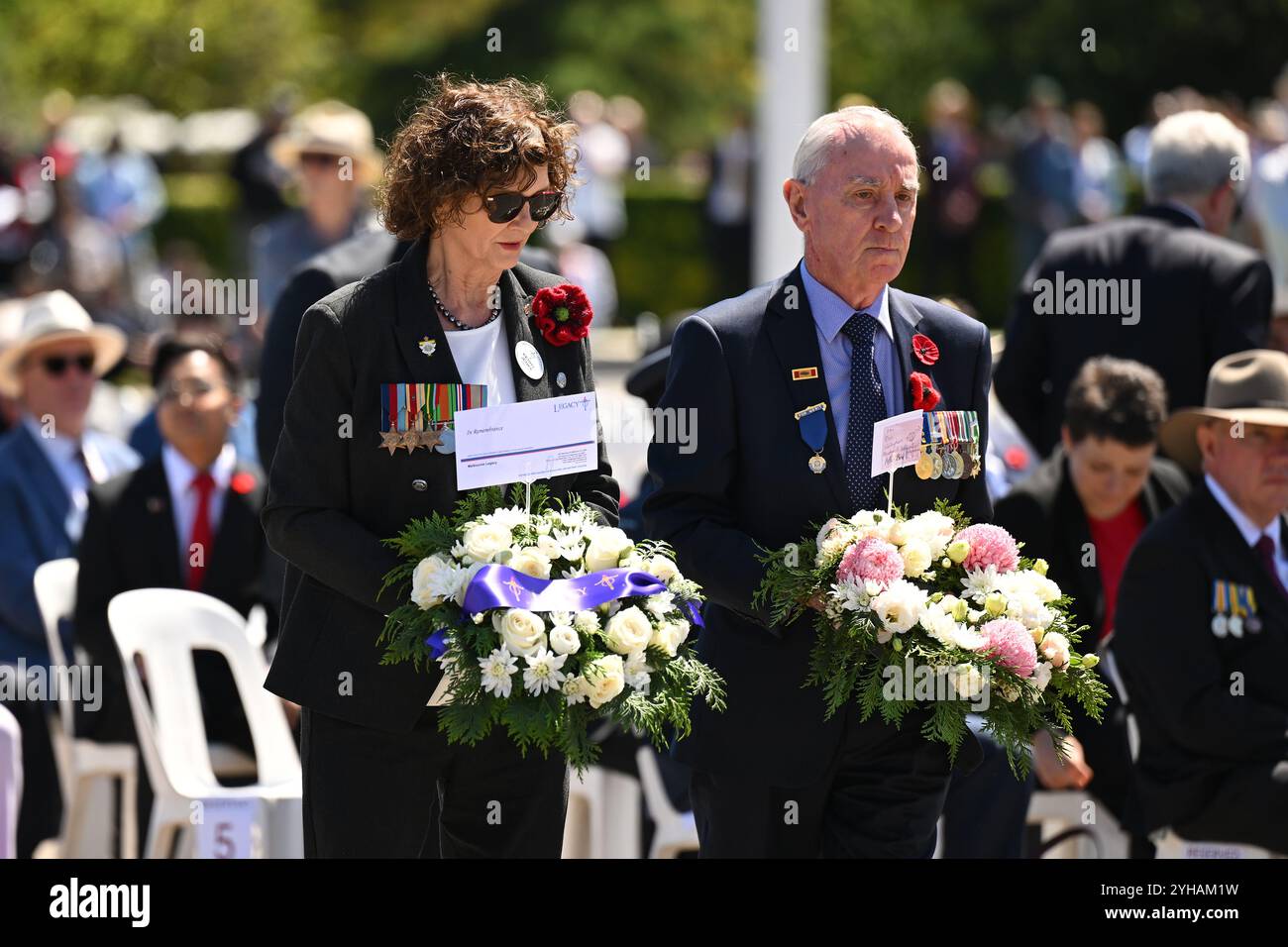 Melbourne, Australia. 11th Nov, 2024. Wreaths are laid during ...