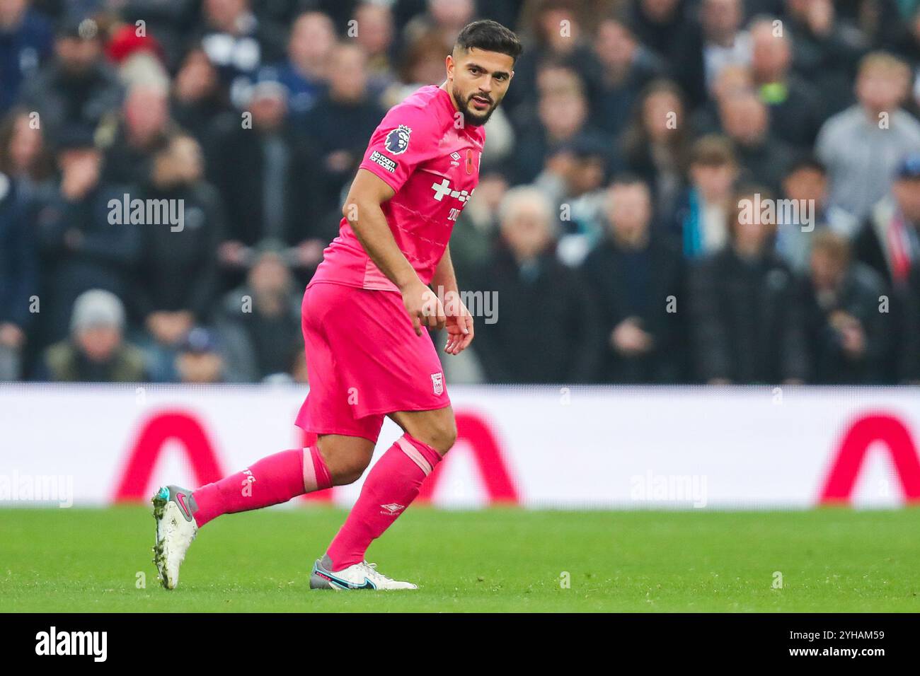 London, UK. 10th Nov, 2024. Sam Morsy of Ipswich Town in action during ...
