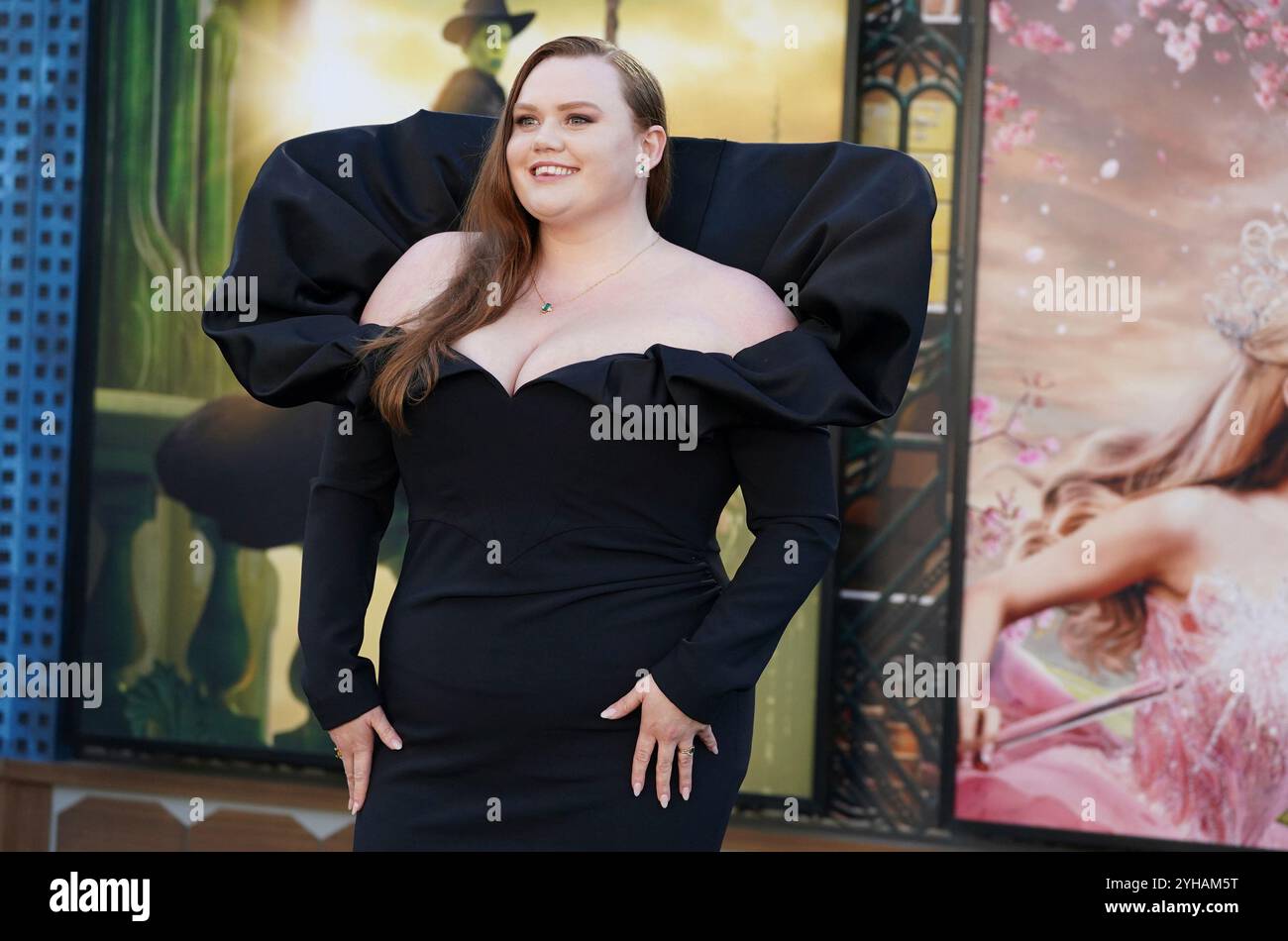 Bronwyn James arrives at the premiere of "Wicked" on Saturday, Nov. 9, 2024, at Dorothy Chandler ...