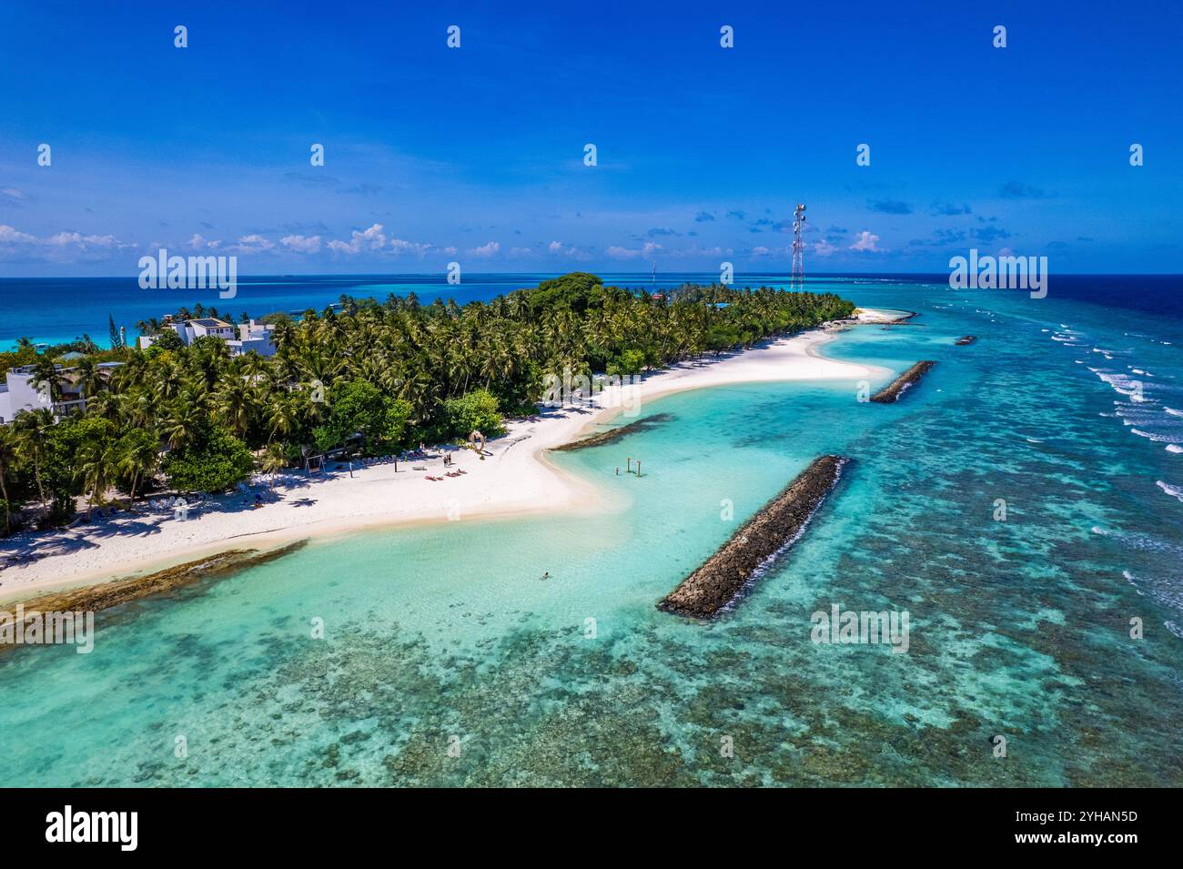 View of Fulidhoo island in the Maldives Stock Photo - Alamy