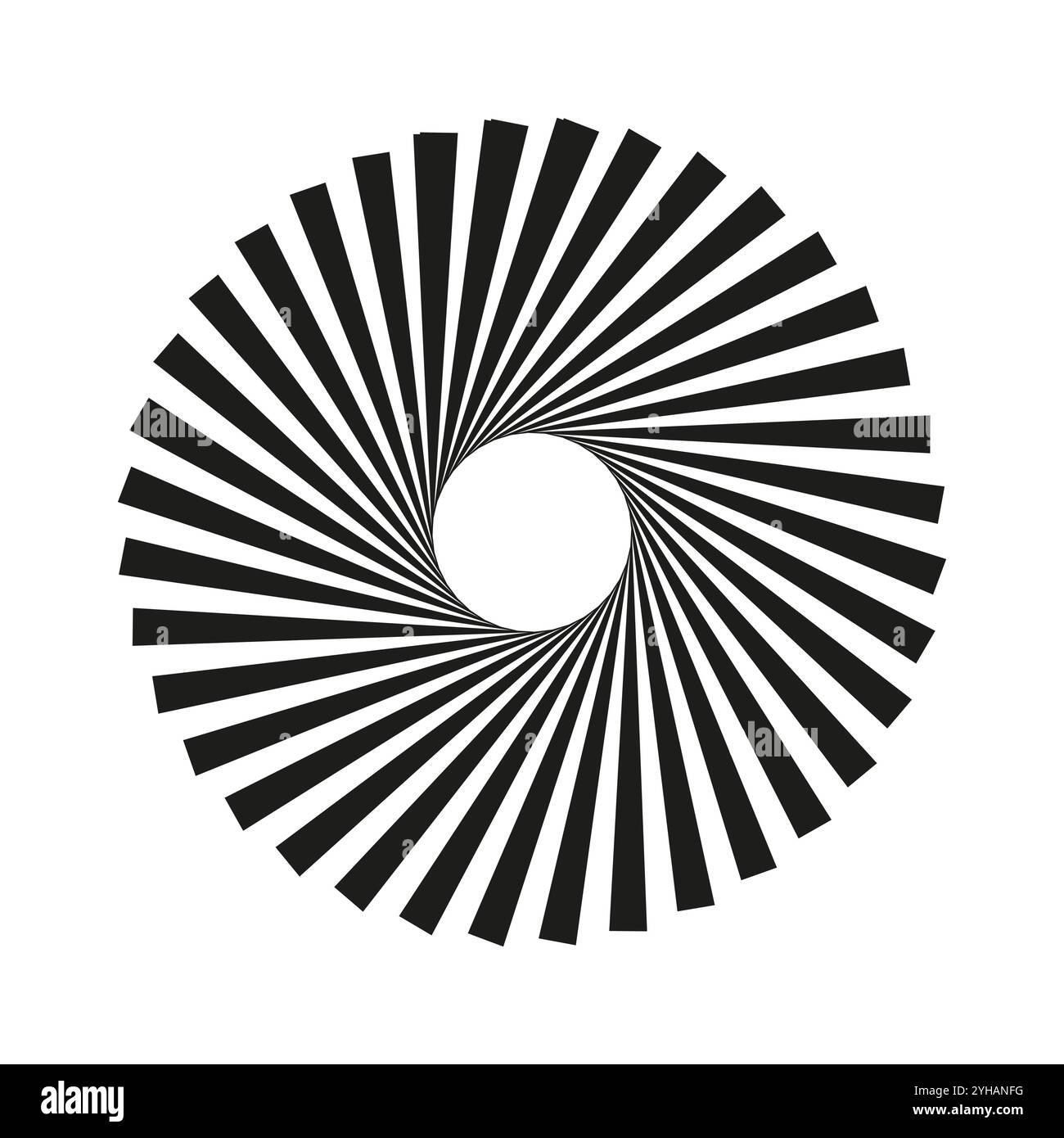 Abstract spiral shape. Geometric vector illustration. Optical illusion ...