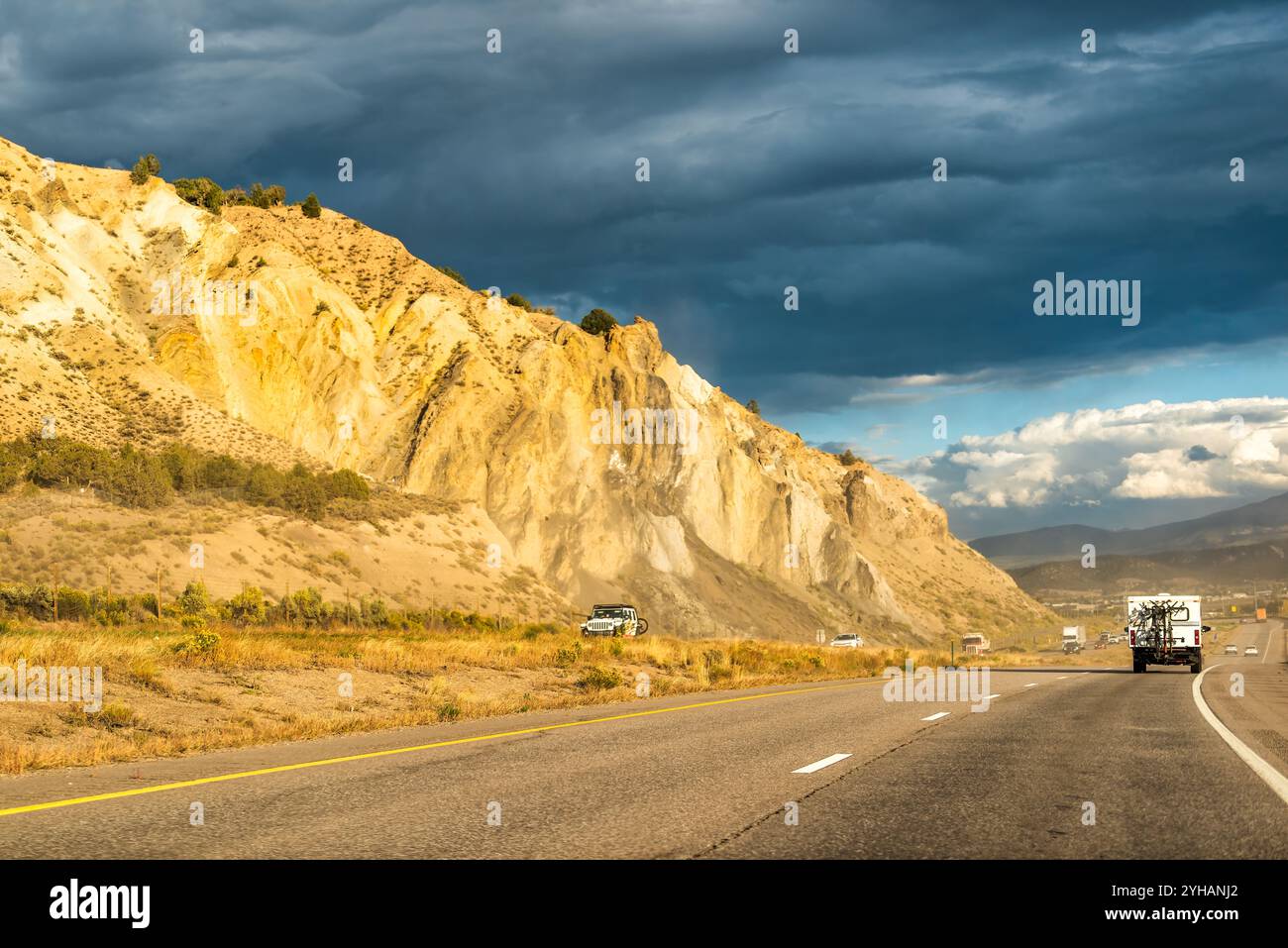 Gypsum interstate highway 70 road with cars driving iby Eagle county ...