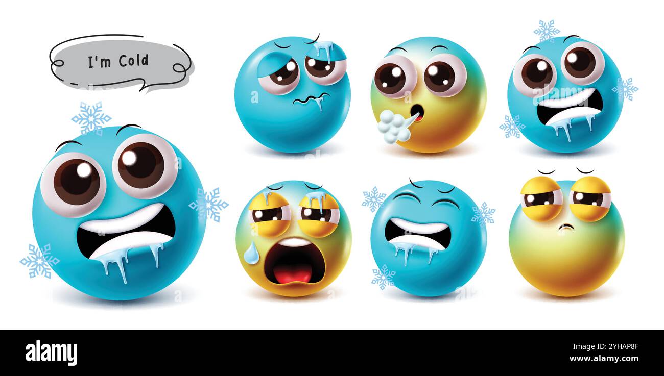 Frozen facial expressions Stock Vector Images - Alamy