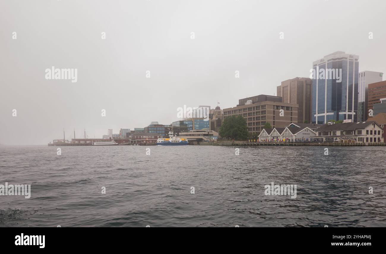 Halifax, NS, Canada - June 23, 2024: Halifax Waterfront with Foggy ...