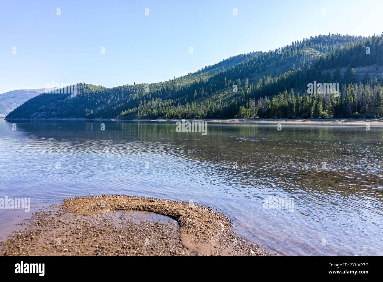 Frisco Colorado Dillon Reservoir lake in fall season for fishing with ...