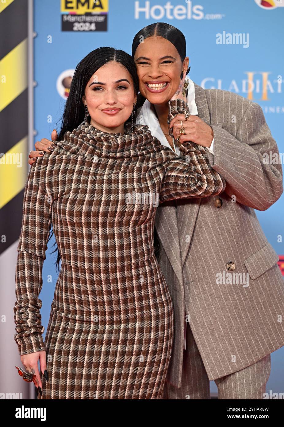 Manchester, UK. November 10th, 2024. Mabel and Neneh Cherry arriving at ...