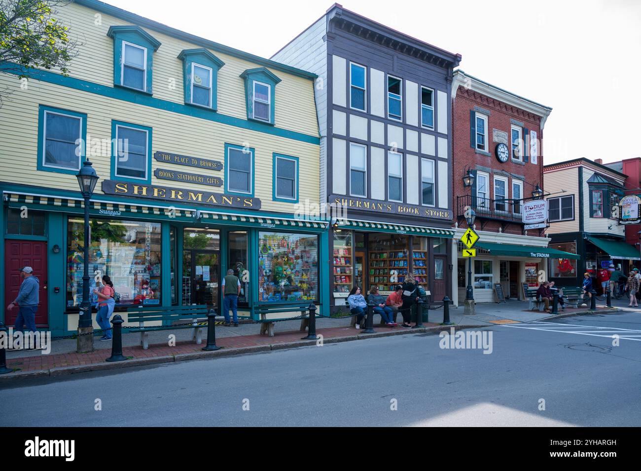 Bar Harbor, Maine, United States - June 18, 2024: Historic Downtown ...