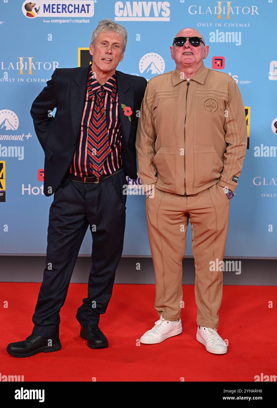 Manchester, UK. November 10th, 2024. Bez and Shaun Ryder arriving at ...
