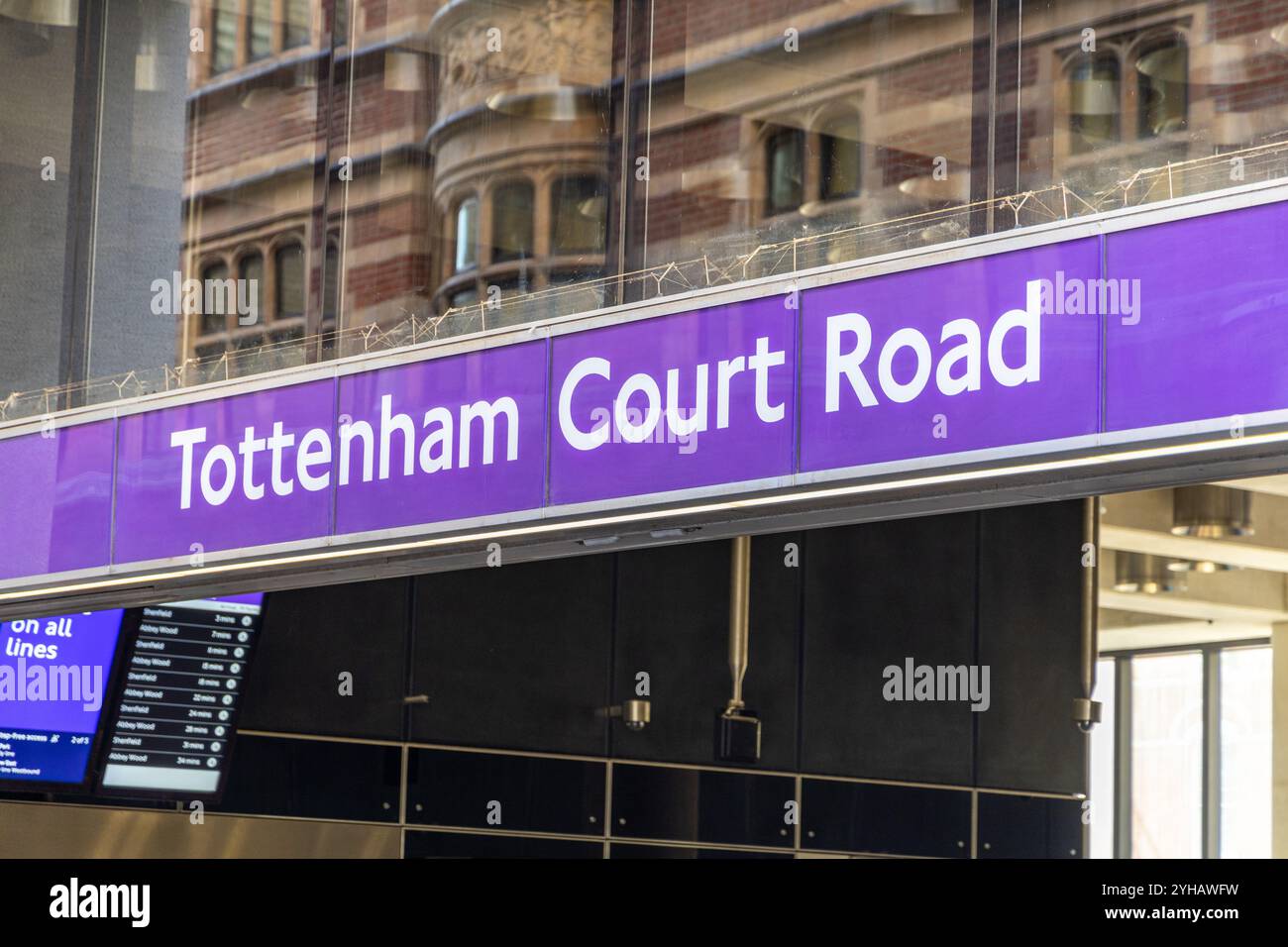 London, UK- September 19, 2024: Tottenham Court Road Station Sign in ...