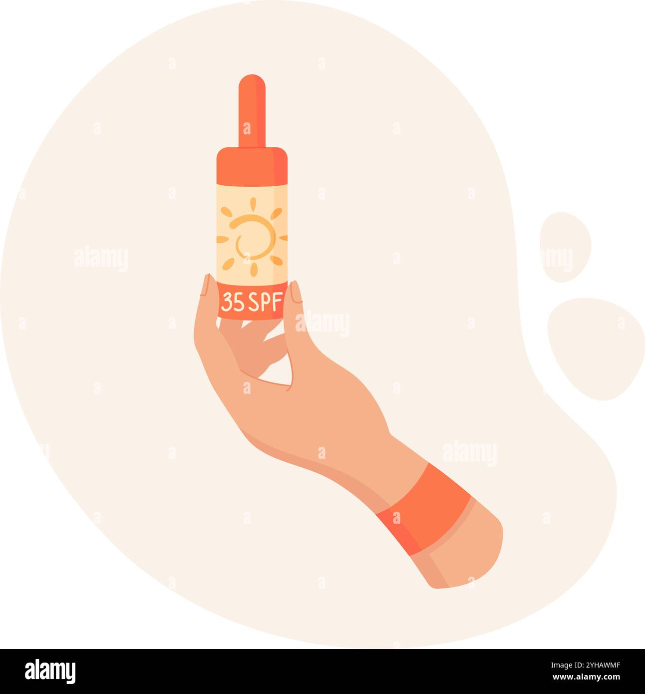 Apply sunscreen cream Cut Out Stock Images & Pictures - Alamy