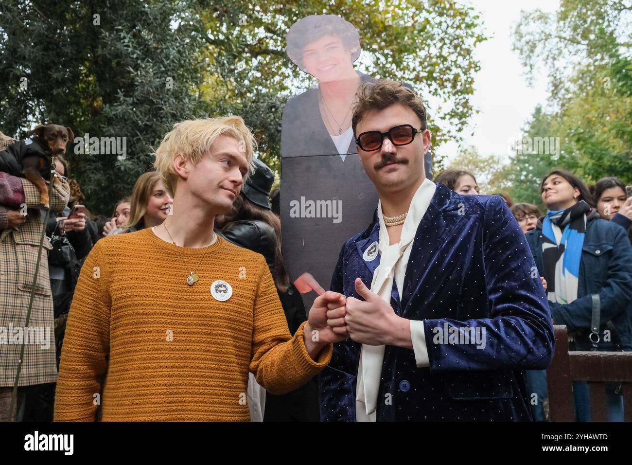 Hundreds gathered for a Harry Styles lookalike competition with a dozen ...