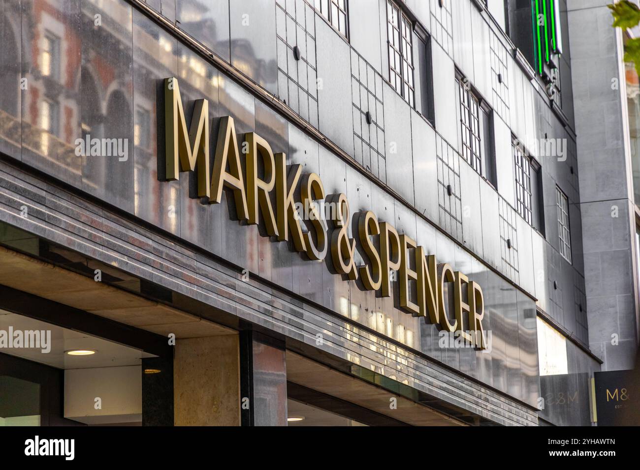 London, UK- September 19, 2024: Marks and Spencer Storefront Signage on ...